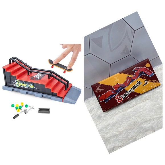 HMEEN | Toys | Finger Skateboards Ramp Set Fingerboard Skatepark Deck ...
